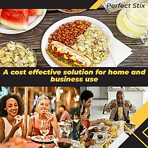 Perfect Stix 9" Uncoated Paper Plates- White, Pack of 200