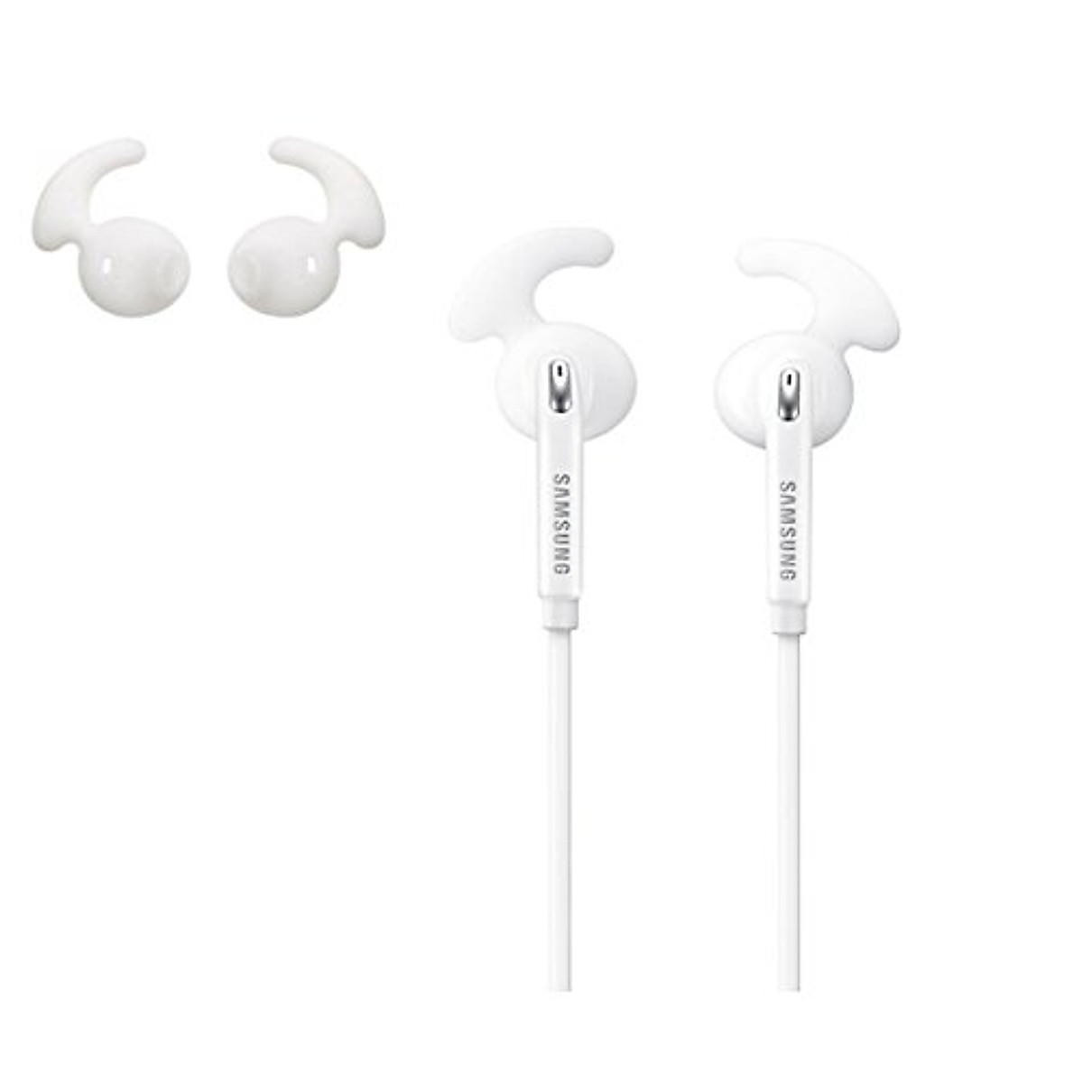 6 Pair Anti-Slip Silicone Replacement Ear Tips for Galaxy S7edge S7 S6 Edge, Samsung Level U EO-BG920 Earphone [Sport] (White)