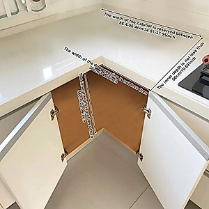 Gagalayong Blind Corner Cabinet Organizer, Corner Optimizer, Chrome Blind Corner Soft Close, Blind Corner Cabinet Pull Out Right for Coffee Cabinets and Kitchen Closets