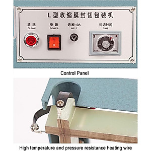 Hlixzoy Dynamic L-Type Sealing and Cutting Machine, PVC Tubular Heat Shrink Film Sealing and Cutting Machine, Pe Film Sealing and Cutting Machine, Suitable for Home Retail Industry Sealing