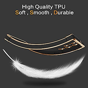 BENTOBEN Galaxy S22 Ultra Case,Slim Luxury Heart Design Plated Soft Bumper Women Men Girl Protective Case Cover with Strap for Samsung Galaxy S22 Ultra 6.8 inch,Black/Gold