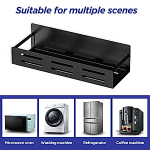 Carwiner 3 Pack Magnetic Spice Rack for Refrigerator with Paper Towel Holder, Magnetic Refrigerator Organizer, Strong Magnetic Fridge Shelf, Rustproof Side Fridge Storage Rack for Kitchen