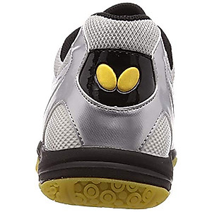 Butterfly Men's Table Tennis Shoes, White/Silver, 11