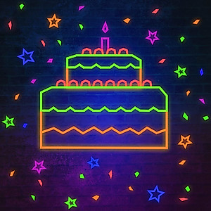 Whaline 6 Colors Neon Gaffer Cloth Tape, Fluorescent UV Blacklight Glow in The Dark Tape for UV Party (0.6 inch x 16.5 feet)