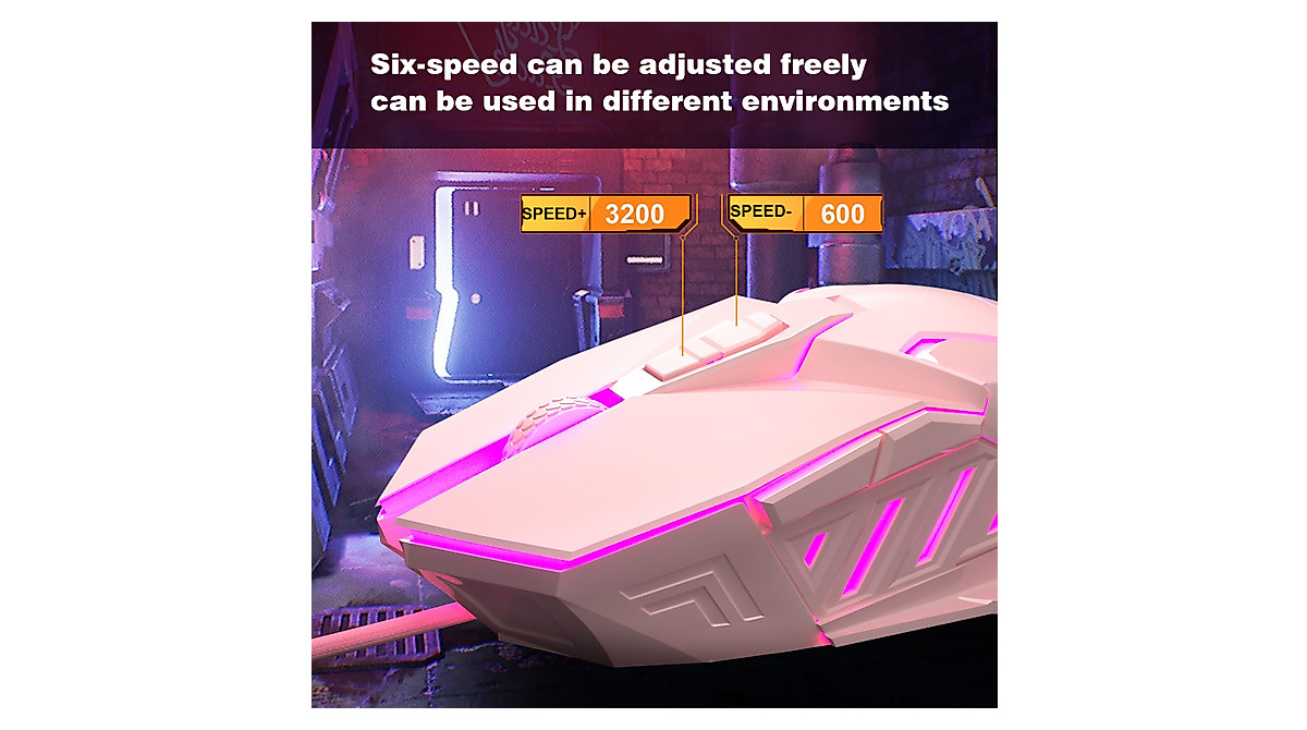 MageGee G10 Gaming Mouse - 7 Color LED Backlit & 6 Speed Levels