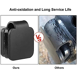 2PCS 2 Inch Trailer Hitch Cover, Receiver Tube Hitch Plug Insert Cap Compatible with Class 3 4 5 Hitches for Toyota Ford Jeep Chevrolet Nissan Dodge Ram Porsche Mercedes Benz Ranger ATV UTV