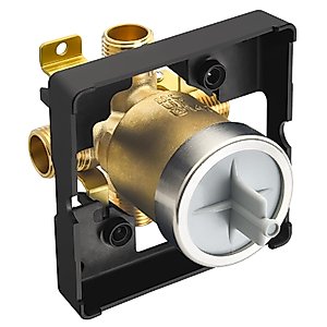 Tub and Shower Valve Body for D Shower Faucet, Works with D 13, 14, 17 or 17T Series Single-Function or Dual-Functions Shower Valve Trim Kits, Brass Construction