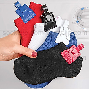 The Amazing Sock Clip Sock Holder, 32 Clips, Black, Made in U.S.A.