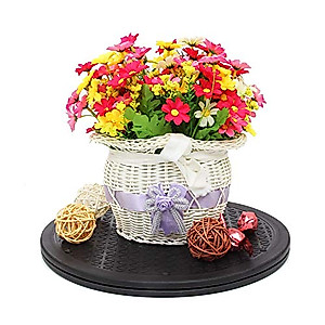 2 Pack 12 Inch Heavy Duty Rotating Swivel Smooth Rotating Lazy Susan Turntable with Steel Ball Bearings for Monitor, TV, Potted Plants