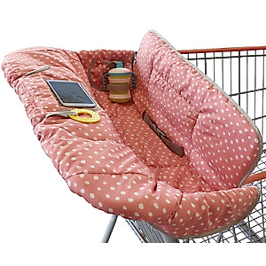 Suessie Shopping Cart Cover and High Chair Cover, Pink Dots
