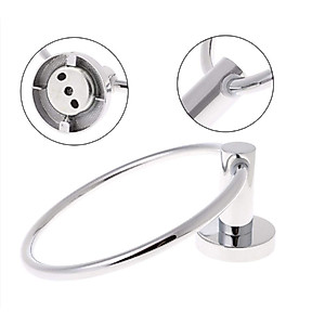 Towel Ring,Coat Hook,Towel Hooks,2Pcs Hand Towel Ring Round Wall Mounted Bathing Towel Rack Stainless Steel Towel Bar Ring Bathroom Accessories