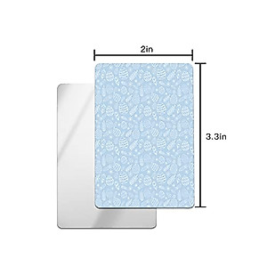 Carosoffe Easter Small Compact Mirror for Purse, Easter Egg Flowers Leaf Line Hand Draw Blue Travel Makeup Mirror for Women Men, Rectangular Handheld Compact Pocket Mirror 1 PCS