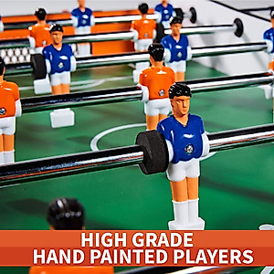 Rally and Roar Tabletop Foosball Mini Soccer Game, 2 Balls, 6 Player Rows, and Built In Scoreboard