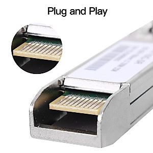 4Pack 10GBase-SR SFP+ Transceiver, SFP Multi-Mode LC Module, 10G 850nm MMF up to 300 Meters, Compatible with Cisco SFP-10G-SR,Meraki MA-SFP-10GB-SR,Ubiquiti UF-MM-10G,Mikrotik,Netgear,D-Link and More