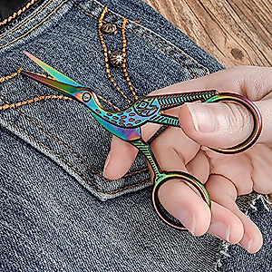 Asdirne Titanium Coating Sewing Scissors Bundle, Professional Fabric Scissors Set, Ultra-Sharp Stainless Steel Blades, Ergonomic Handle, Great for Tailor, Embroidery, Craft, 10.5"/5.1"/4.5"/3.6"