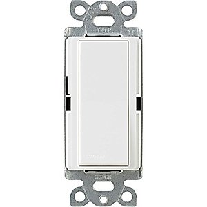 Lutron Claro On/Off Switch, 15-Amp/3-Way, CA-3PS-WH, White