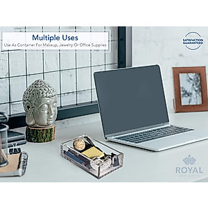 Royal Imports Acrylic Guest Towel Napkin Holder, Clear Fancy Paper Hand Napkin Tray Caddy Storage for Buffet, Kitchen, Dining, Bathroom, Party, 6"x10"x2.5"