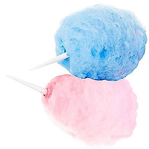 Cotton Candy Set- Includes 1 Carton Each Blue Raspberry and Pink Vanilla - Also Includes 100ct Cotton Candy Cones