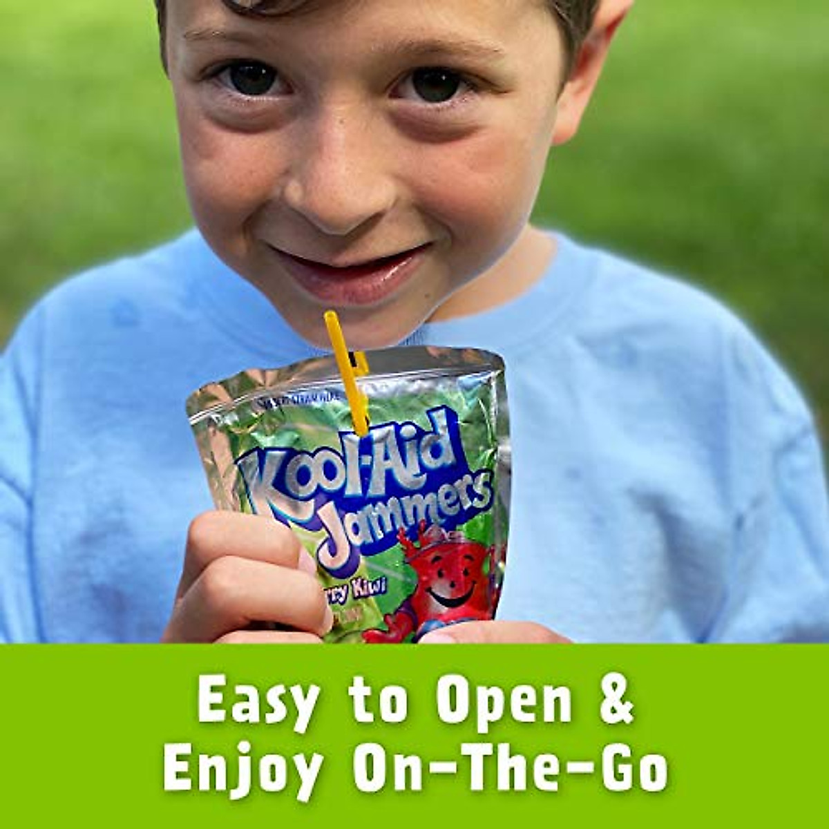 Kool-Aid Jammers Strawberry Kiwi Flavored Juice Drink (40 Pouches, 4 Boxes of 10)