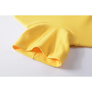 HieasyFit Women's Cotton Basic Thermal Turtleneck Pullover Top(Bright Yellow L)