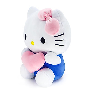 Ahlsense Couple Cat Stuffed Animal with Hearts Love Cat Plush Cute Kitty Plush Pillow Soft Animal Stuffy Doll Toys Valentine’s Day Gifts for Girlfriend (Pink)