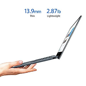 ASUS ZenBook Flip 13 Ultra Slim Convertible Laptop, 13.3” OLED FHD Touch Display, Intel Core i7-1165G7 Processor, Intel Iris Xe Graphics, 16GB RAM, 512GB SSD, Windows 10 Pro, Pine Grey, UX363EA-XH71T