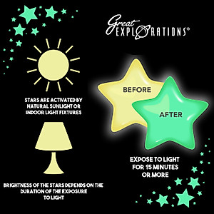Great Explorations Glow In The Dark Wonder Stars (50 Stars)