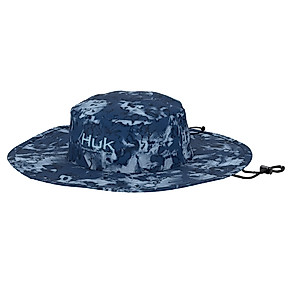 HUK Boonie, Wide Brim Fishing Hat for Men, Fin-Set Sail, One Size