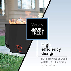 Blue Sky Outdoor Living NFL Tampa Bay Buccaneers 24” Steel Peak Patio Smokeless Fire Pit, Firewood and/or Wood Pellet Burning