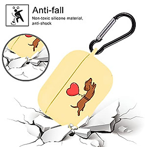 Balloon Dog Case Compatible with Airpods Pro Yellow Soft TPU, Supports Wireless Charging Shockproof Protective Cover for Airpods Pro