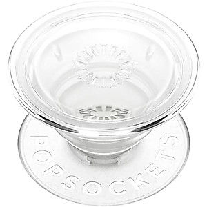 PopSockets Plant-Based Phone Grip with Expanding Kickstand, Eco-Friendly PopSockets for Phone - Clear