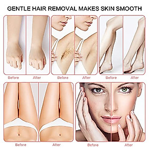 Portable Wax Warmer Machine for Painless Hair Removal, Women Men Professional Wax Heater with Adjustable Temperature Set,20pcs Wax Sticks (White - Single Pot)