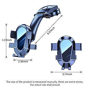 Car Phone Holder Mount,Dashboard Car Phone Holder Universal Sturdy Suction Cup Car Phone Mount,Compatible with iPhone13 Pro Max 12 11 X XS XR,Samsung Galaxy S21 S20 S10 All Smart Phone and Cars