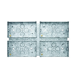MK (ELECTRIC) 35MM Flush Mounting Box for Logic Plus 4 Gang Combination Plate K2740WHI