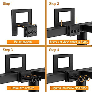 UJUJIA 6 PCS Mattress Gaskets for Bed Frame Non-Slip Mattress Holder in Place Gripper, Thicked and Wider Anti-Slip Baffle,Adjustable Size,Easy to Assemble, Black