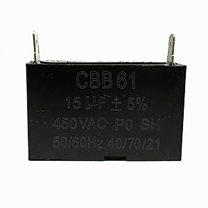 POWER PRODUCTS Capacitor 450VAC 15uF 15μf 50/60Hz CBB61 PO SH 40/70/21 Generator