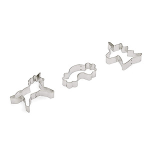 Fox Run Unicorn and Rainbow Cookie Cutters, Set of 3, Stainless Steel