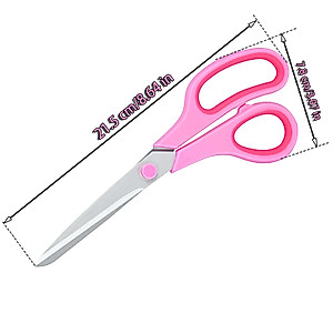 Pink Scissors for Office Home School Craft Sewing Fabric Supplies, 8 Inch(2 Pack)