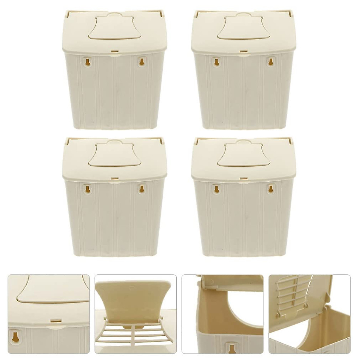 Zerodeko Finch Nests 4 Pieces Plastic Bird Nesting Box, Bird Roosting Box Parakeet Nesting Box, Plastic Bird Cage Breeding Box for Finches, Bluebirds, Sparrows, Small Parrots Parakeet Cage