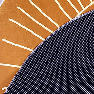 USTIDE Kids Play Mat 4Ft, Round Lion Play Rug Non Slip Kids Round Rug Soft Kids Rug Floor Carpet for Bedroom Playroom Nursery Rug Decor