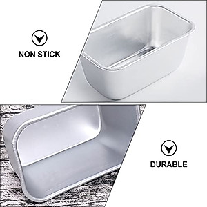 MAXBUS 2pcs Stainless Steel Loaf Tin Oval Shaped Non- Stick Bread Pan Bread Toast Mould Toast Brownie Mold Baking Tools Kitchen Dining Bar Supplies