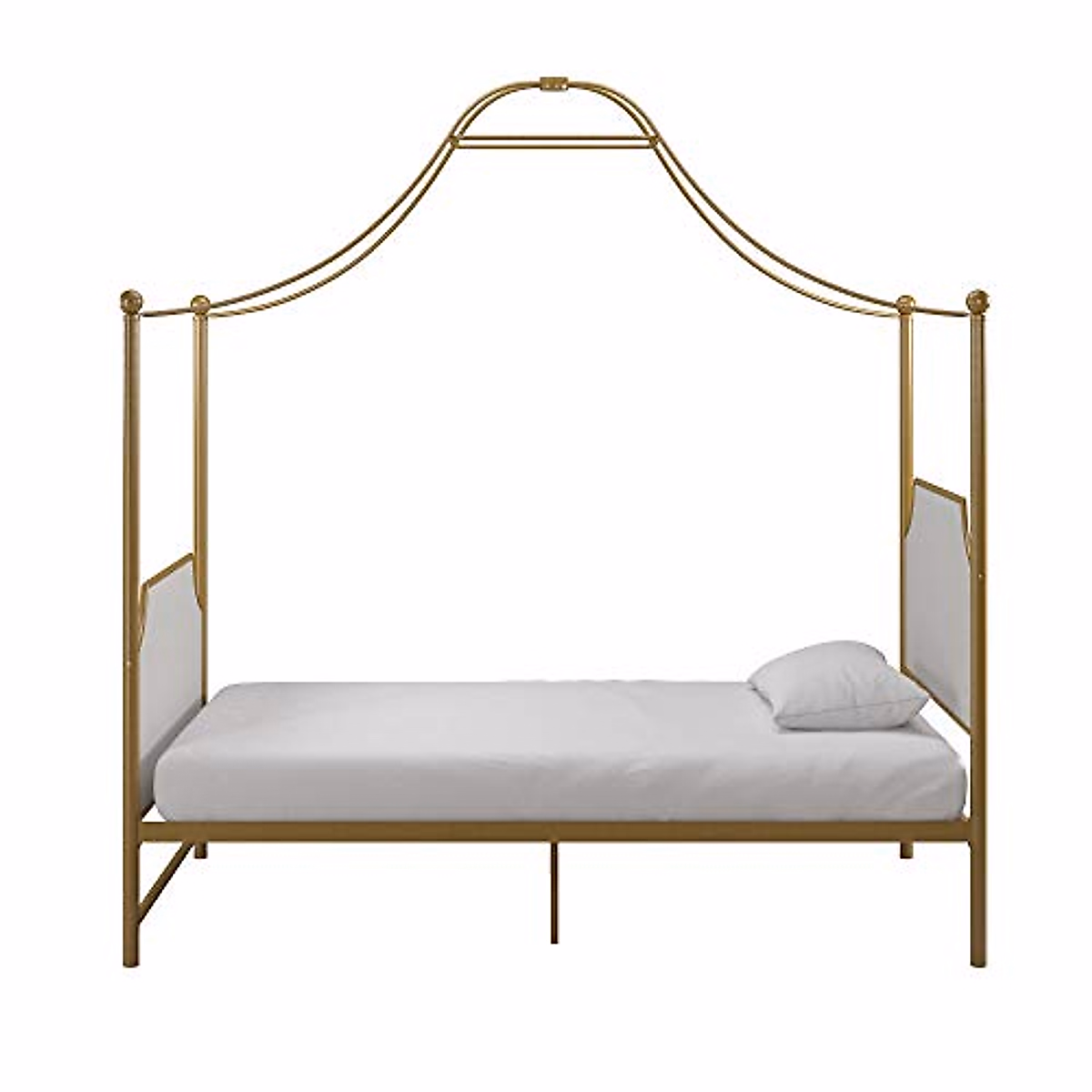 Little Seeds Monarch Hill Clementine Canopy Bed, Twin Size Frame, Gold