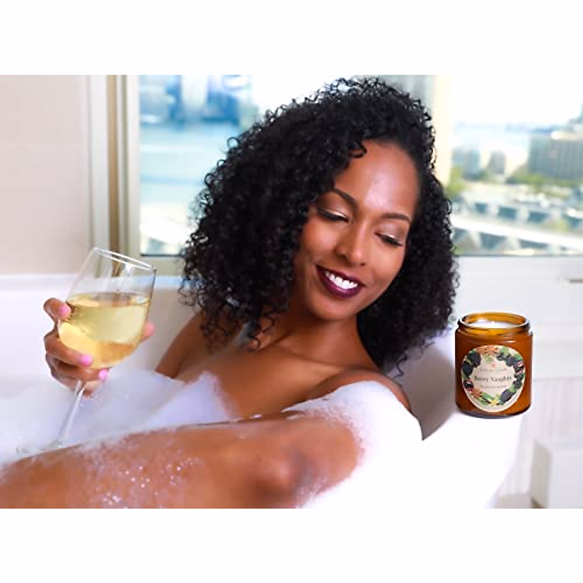 Chaconia Candles Nontoxic, Clean Burning, Long Lasting Scented Candle | Sustainably Handmade | Coconut Wax Blend | 8 oz |60-Hour Burn Time | Aromatherapy (Berry Scented Candle)