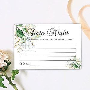 FARHTINANFX Date Night Ideas Cards, Perfect for The Bride and Groom, Husband, Wife, Boyfriend, Girlfriend, Anniversary, Bridal Shower Game 50 Advice Cards (4" x 6")