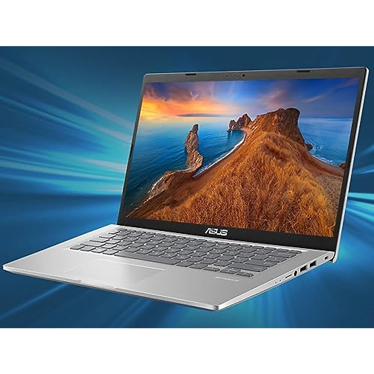 ASUS 14" VivoBook Laptop with Fingerprint Reader & Backlit Keyboard, FHD Display, Intel Core i3-1115G4, 8GB RAM, 256GB SSD, Webcam, HDMI, USB-C, Wi-Fi 5, Windows 11 Home, Grey