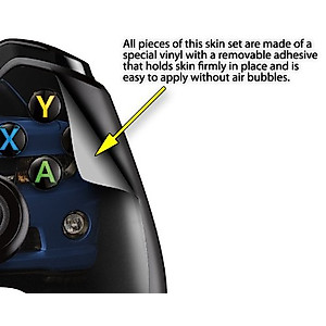 WraptorSkinz Decal Style Vinyl Skin Wrap compatible with XBOX One Original Wireless Controller 2010 Chevy Camaro Aqua - White Stripes on Black - (CONTROLLER NOT INCLUDED)