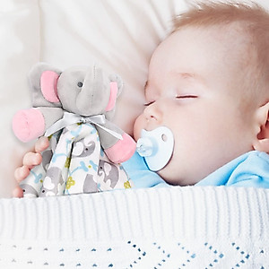 Zooawa Elephant Loveys for Babies Unisex for 1 2 3 4 5 6 Months Security Blanket Soft Stuffed Animal Elephant Baby Stuff Lovie Snuggle Blanket, Soothing Plush Toys Baby Gift for Newborn, Colours