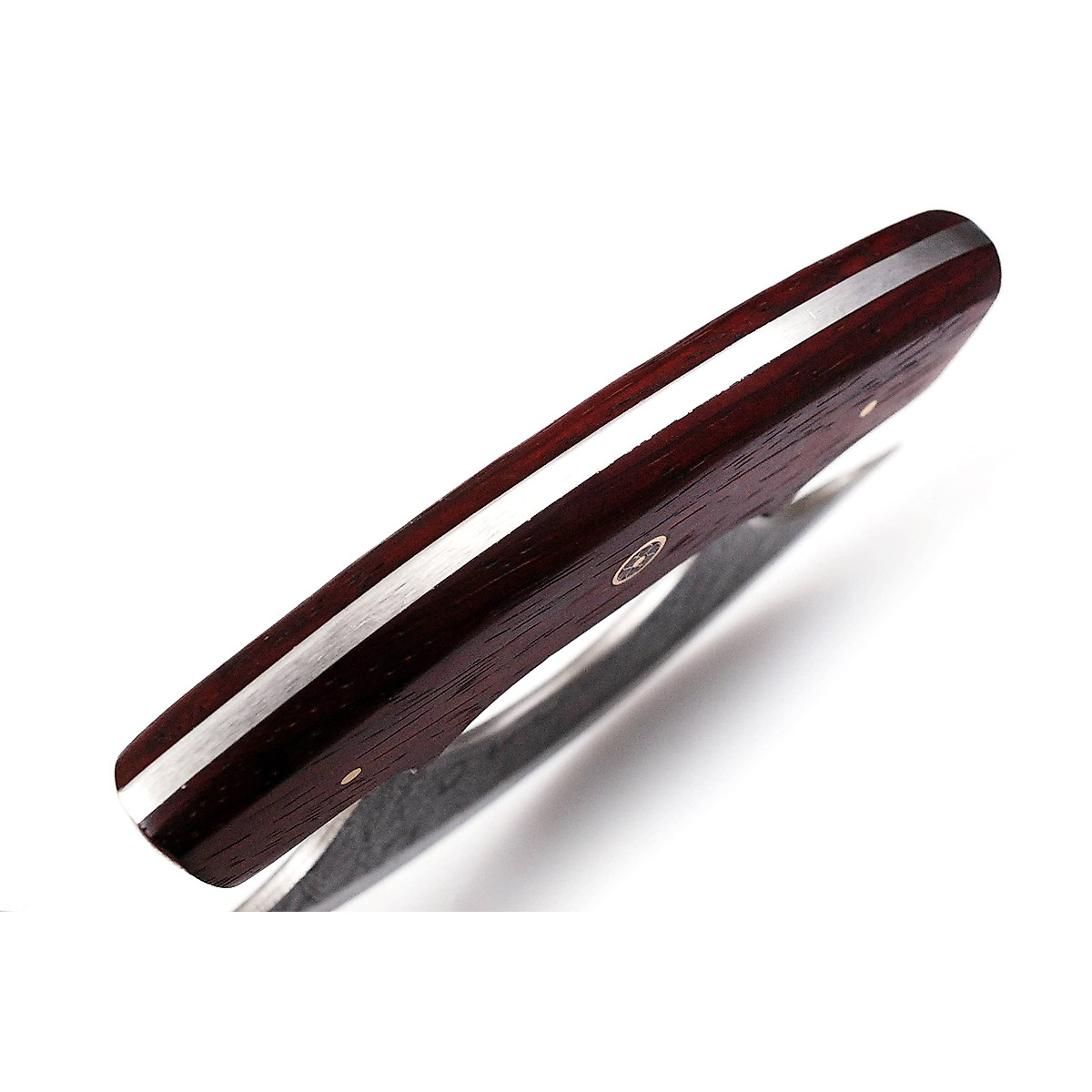 Bushcraft Custom Handmade Damascus Steel Ulu Knife - Best Alaskan Damascus Ulu Knife With Sheath - Multi-Purpose Damascus Knives For Skinning, Hunting, Chopping, (Red Padauk)