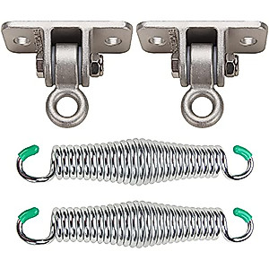 Butizone Porch Swing Hanging Kit, 304 Stainless Steel Swing Hangers and Galvanized Springs for Ceiling Mount Porch Swings and Hammock Chairs, 700 Lbs. Capacity, Set of 2