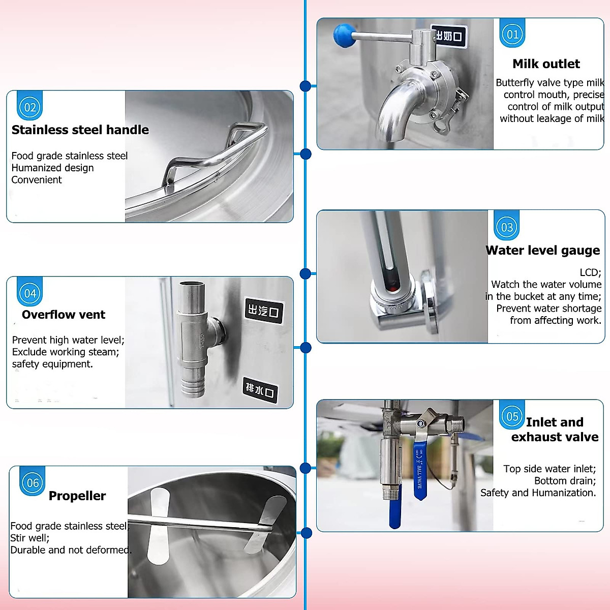 Kolice 30L Commercial Refrigerated Pasteurization Machine, Pasteurizer with Cooling Function for Milk Juice Beer Sterilization Dairy Equipment